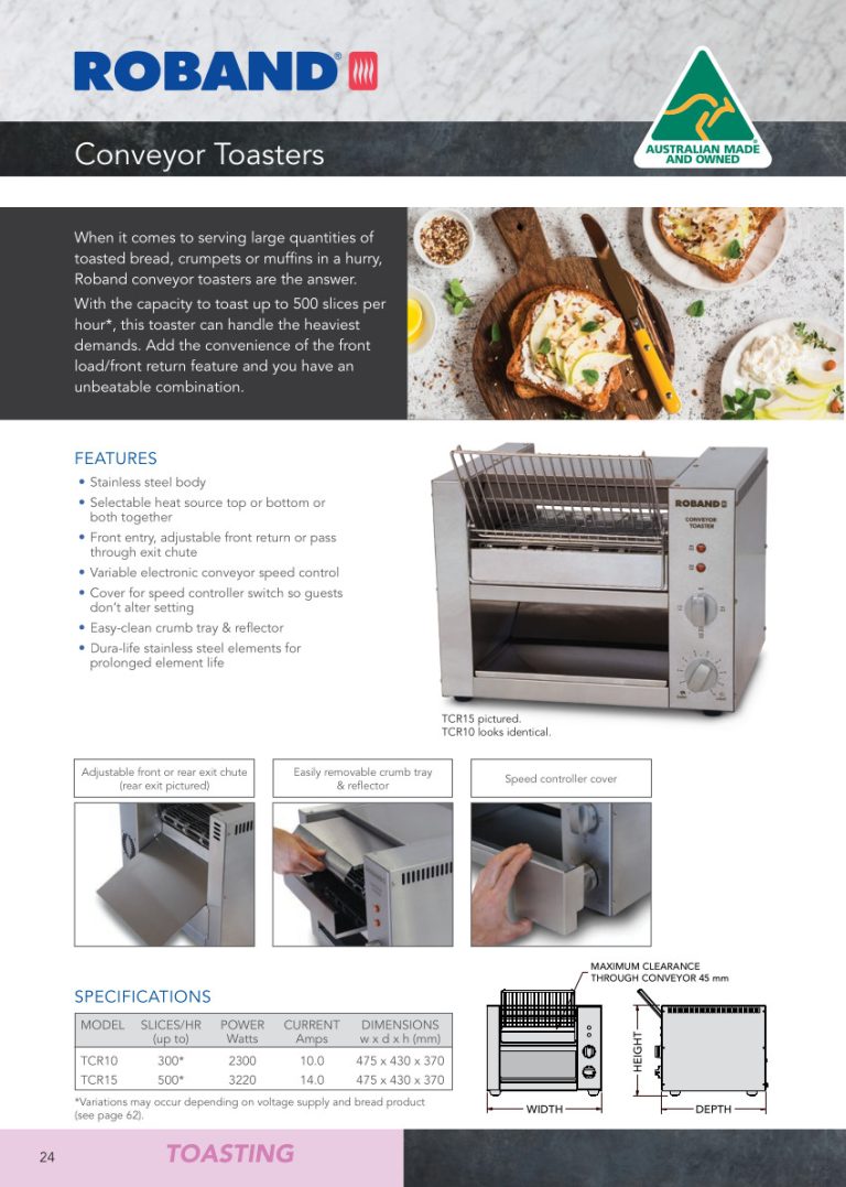 ROBAND CONVEYOR TOASTER 300 SLICE TCR10 - Hospitality Rentals